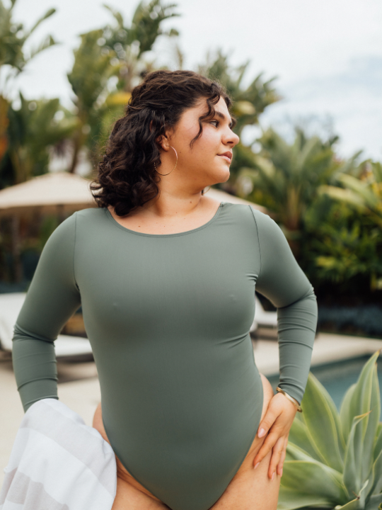 Daisy Duke One-Piece / Olive – Coral Swimwear X